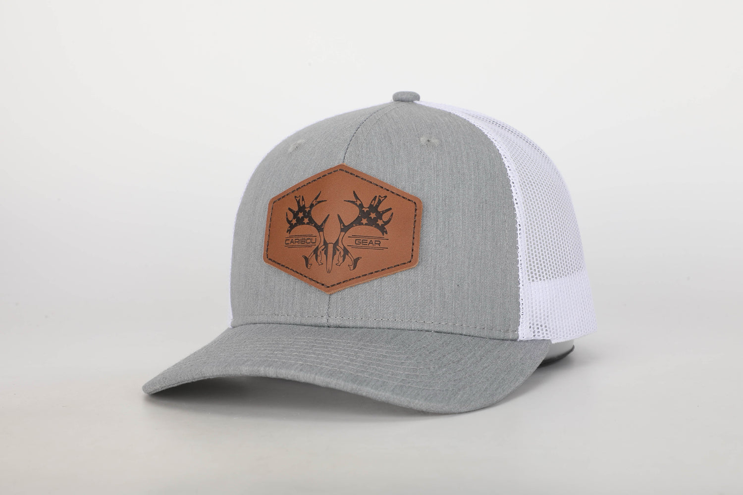 Leather Patch Grey Snapback Hat | Caribou Gear – Caribou Gear Outdoor ...